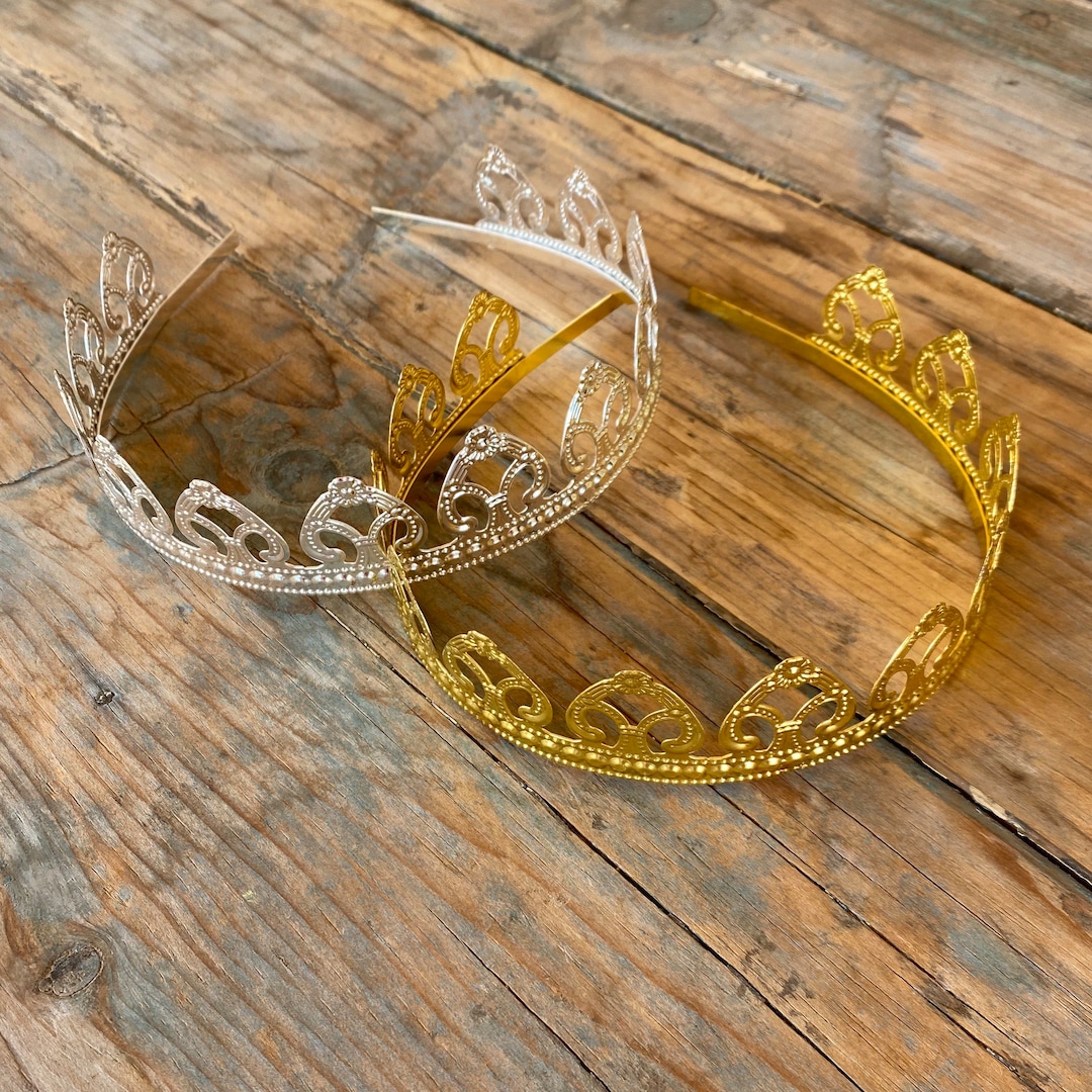 Gold or Silver-ornate Crown Blank, Victorian Crown Blank, DIY Style ...