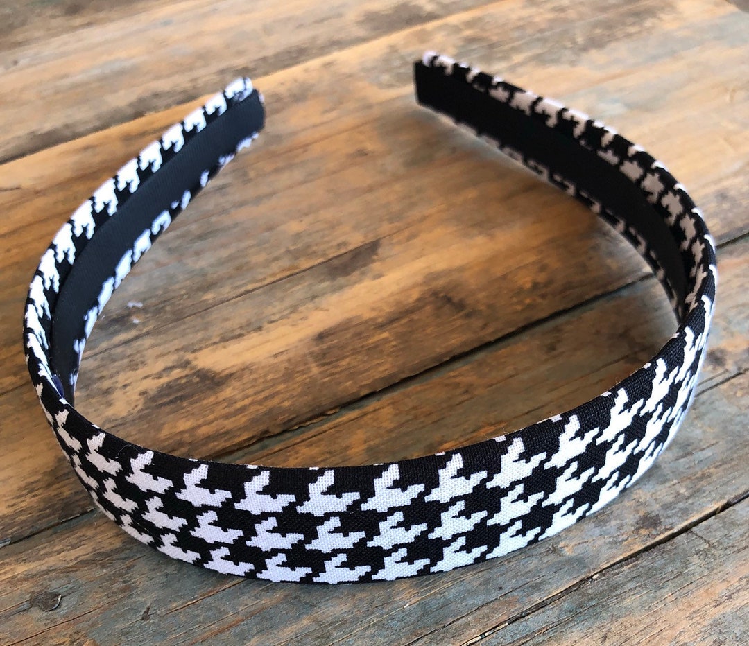 Houndstooth Headband: Black and White Fashion Hairband - Etsy
