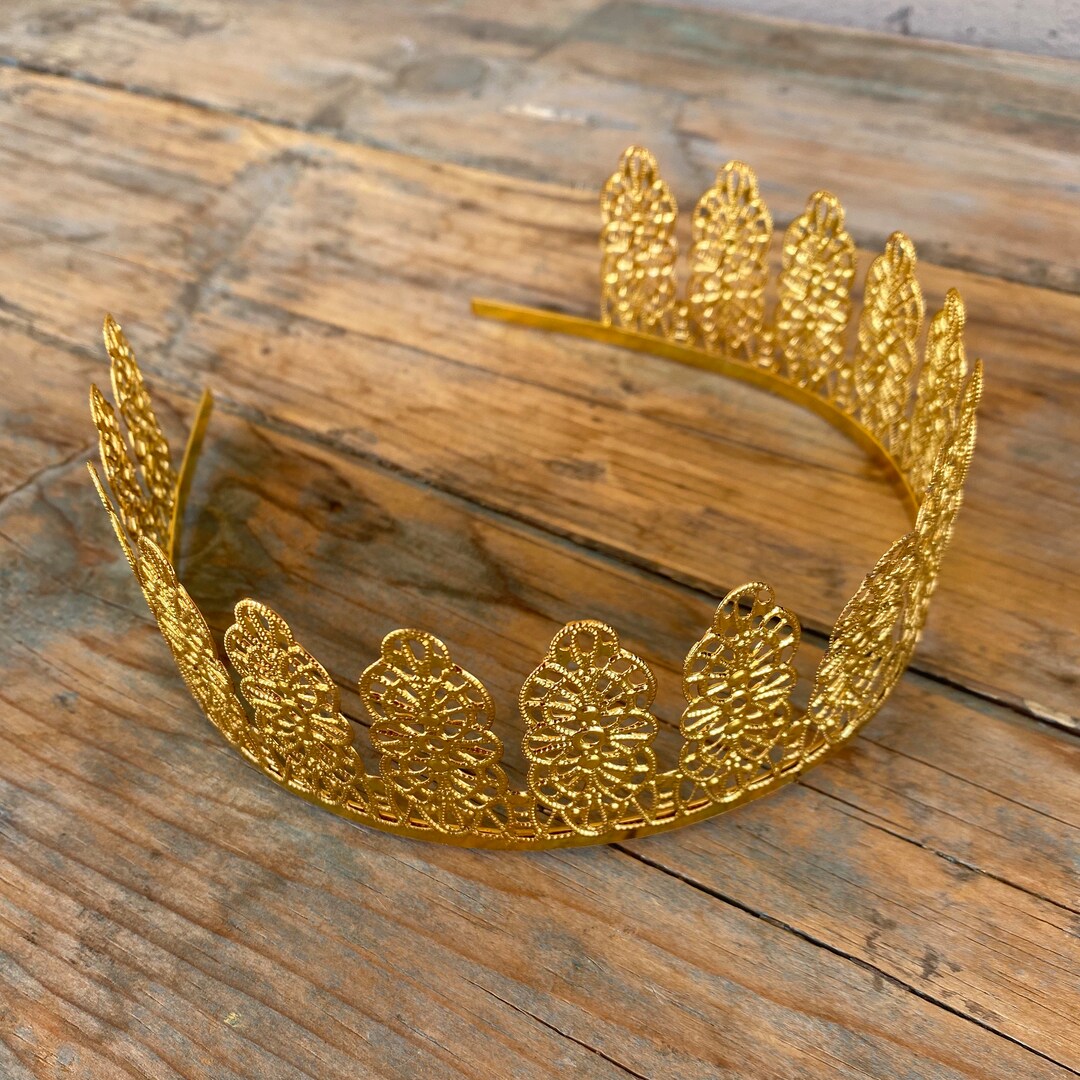 Gold Ornate Crown Blank, Victorian Crown Blank, DIY Style Crown, Tiara ...