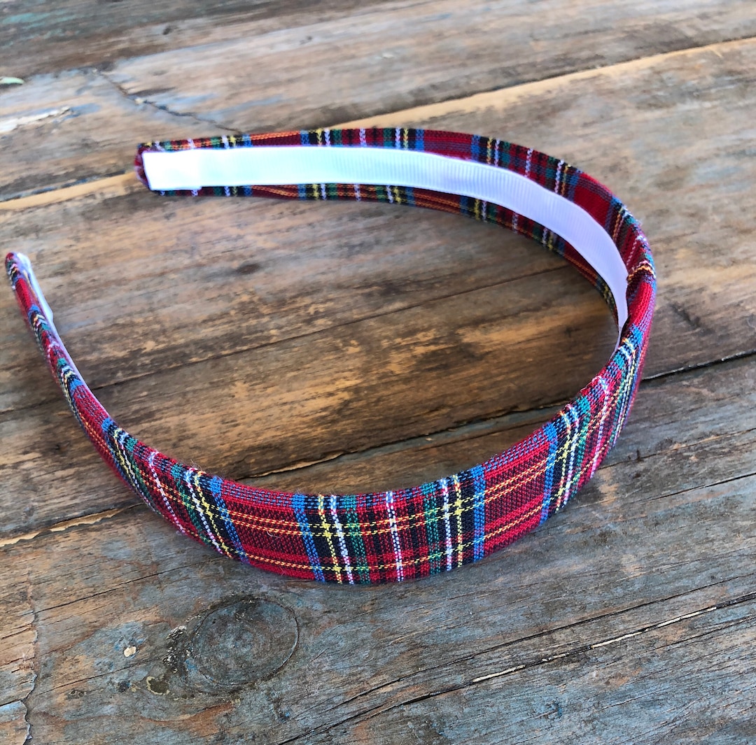 Tartan Plaid Punk Headband, Girls Hairband, Emo Headband, Plaid Headband, Red Plaid Headband - Etsy