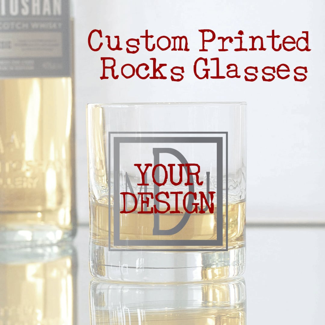 Custom Printed Rocks Glasses, Your Artwork - Set of 6 - Etsy