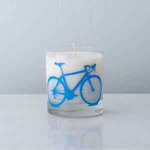 Bicycle Soy Candle in Reusable Rocks Glass - Etsy