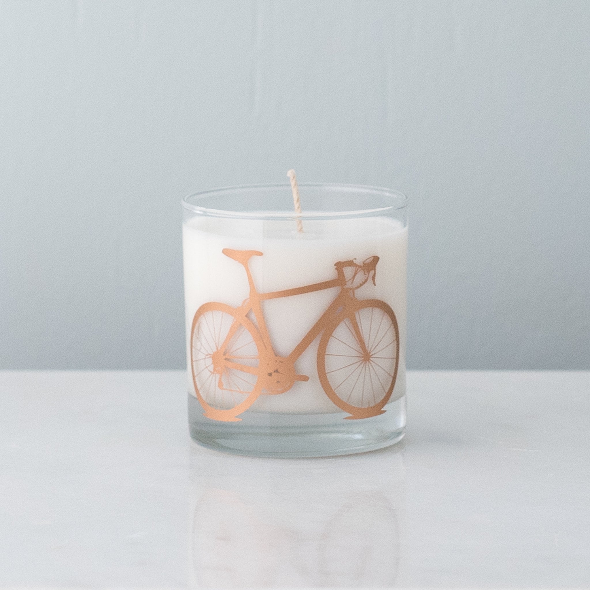 Bicycle Soy Candle in Reusable Rocks Glass - Etsy