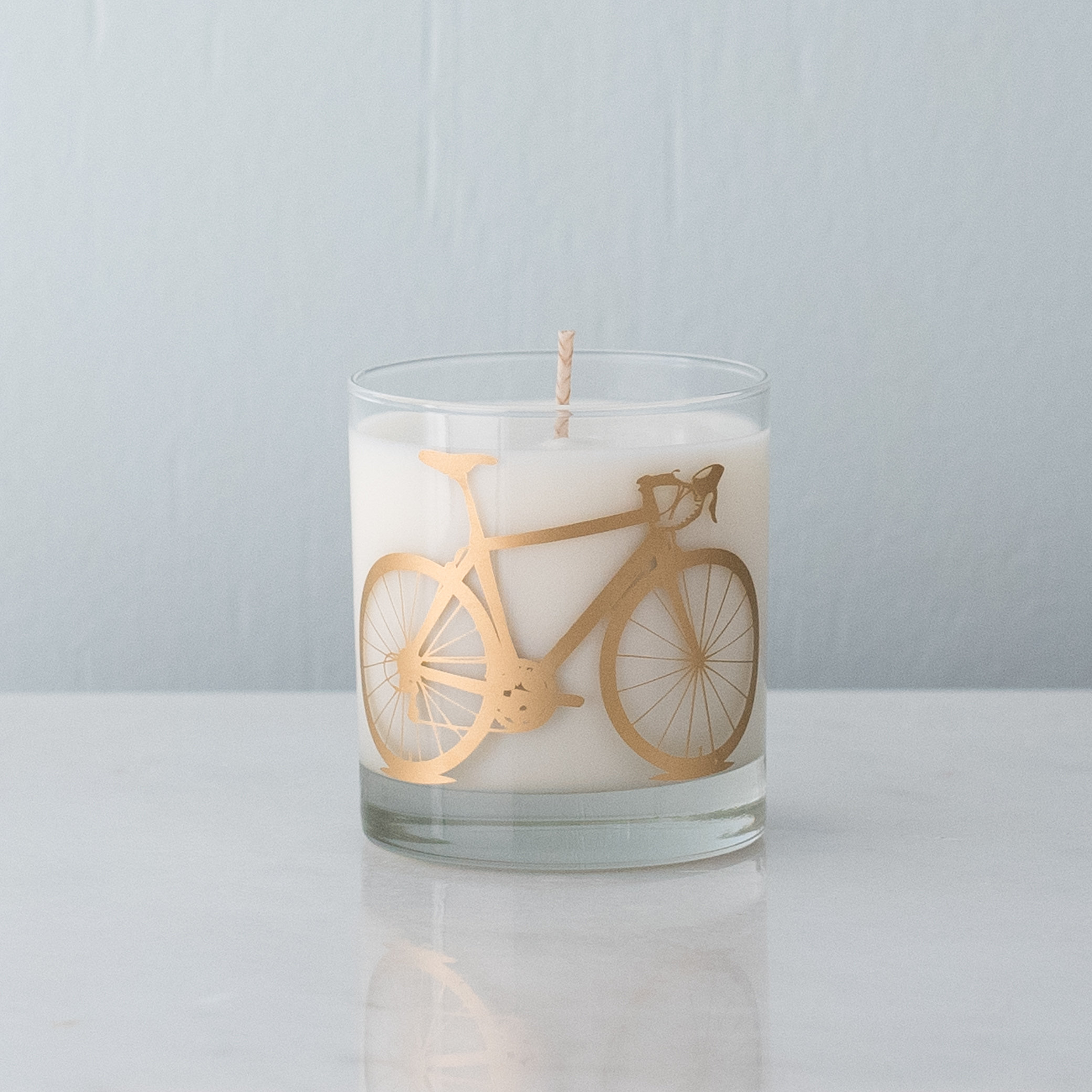 Bicycle Soy Candle in Reusable Rocks Glass - Etsy