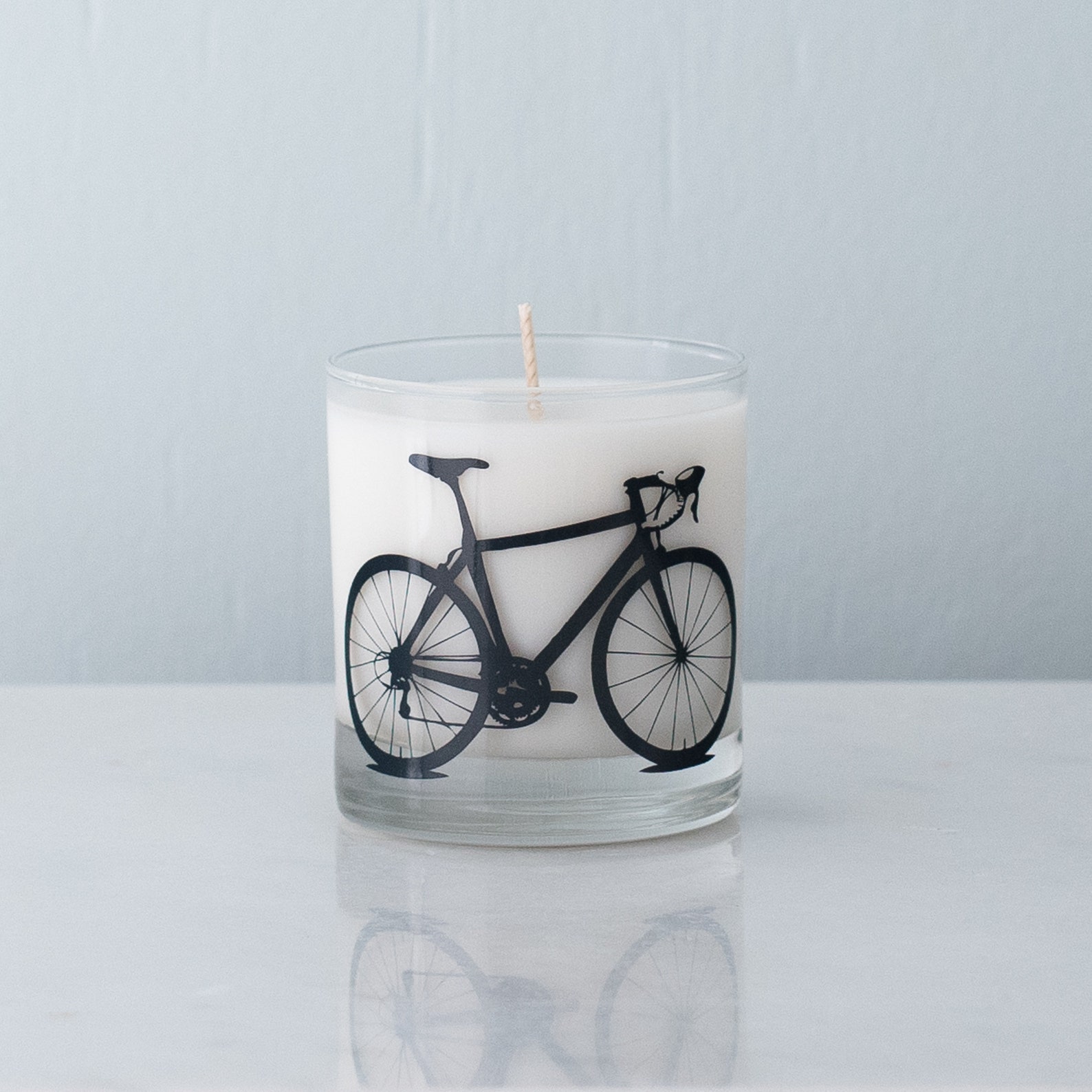Bicycle Soy Candle in Reusable Rocks Glass - Etsy