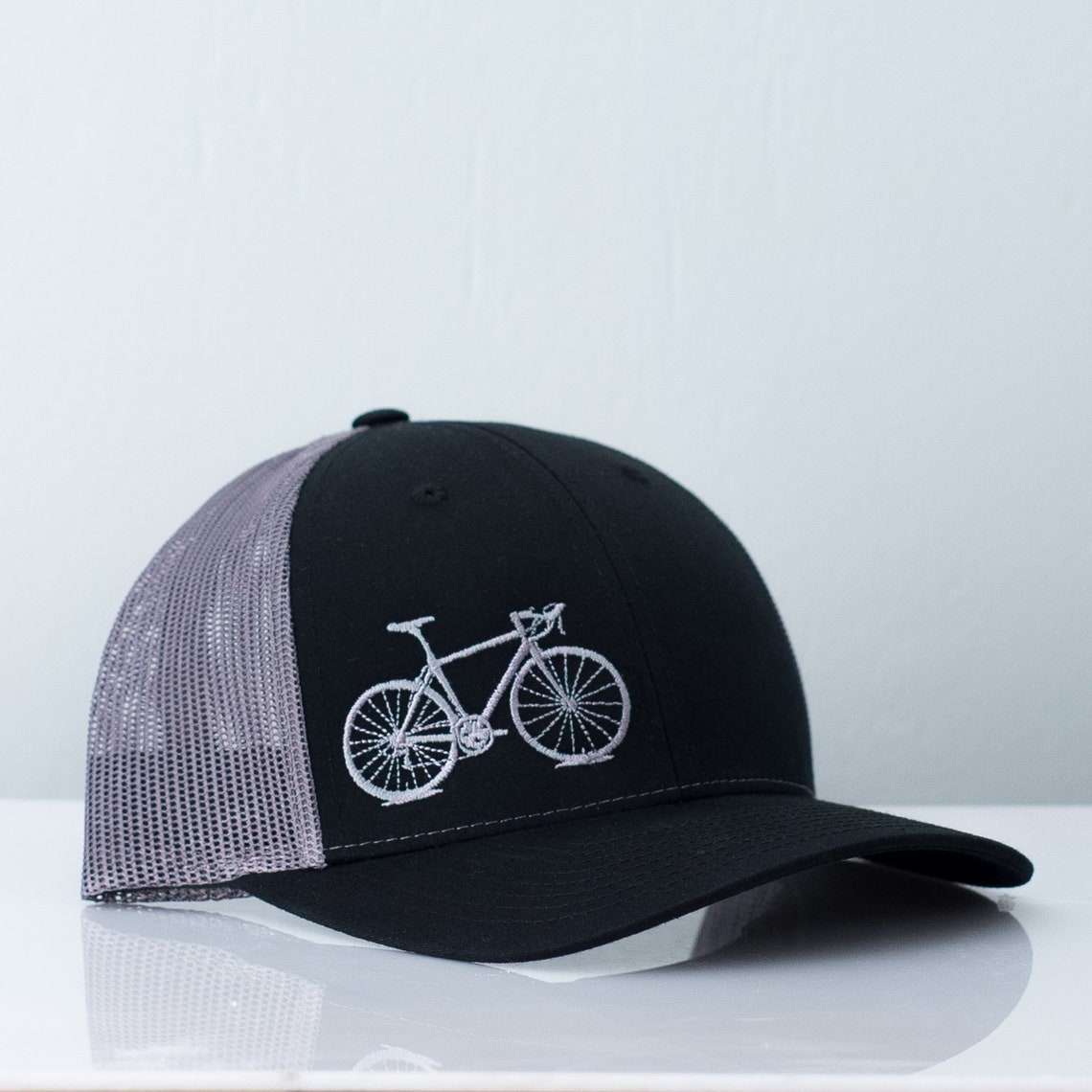 Road Bicycle Trucker Hat Black - Etsy