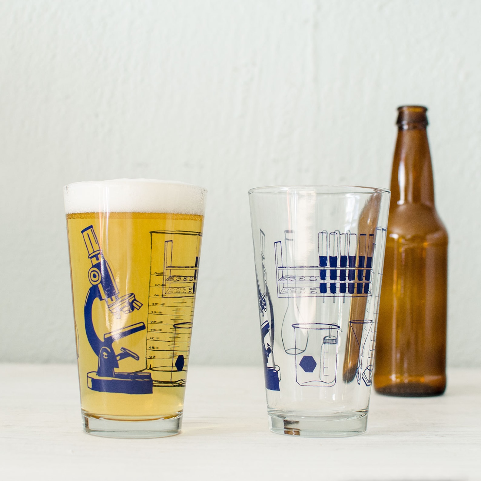 Science Tools Pint Glass- SET of 2 - Etsy