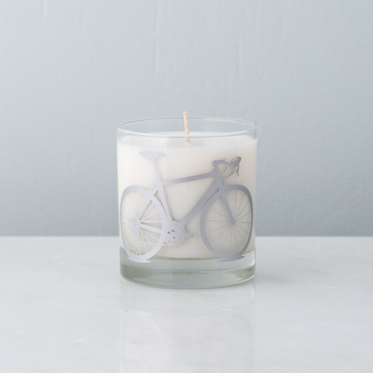 Bicycle Soy Candle in Reusable Rocks Glass - Etsy