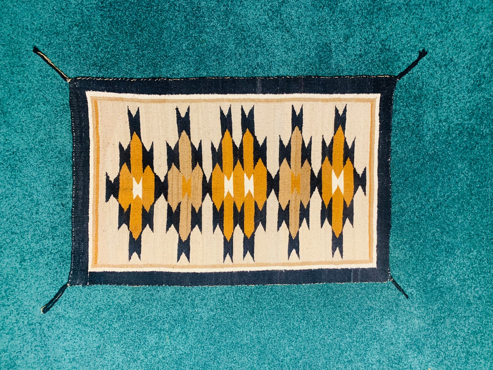 Antique Navajo Yei Rug Handwoven With All Natural Handspun Yarn! - Etsy