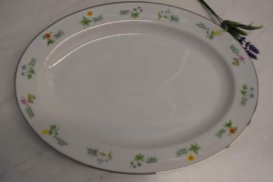 Anchor Hocking Botanical Floral Pattern Large Platter - Etsy