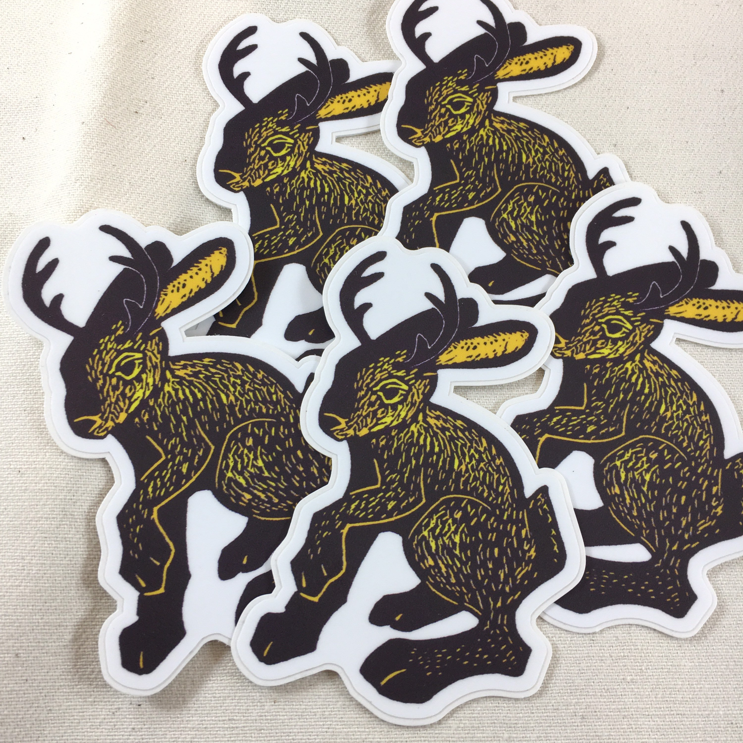 Jackalope Midwestern Legend Rabbit With Antlers 4 Vinyl Sticker ...