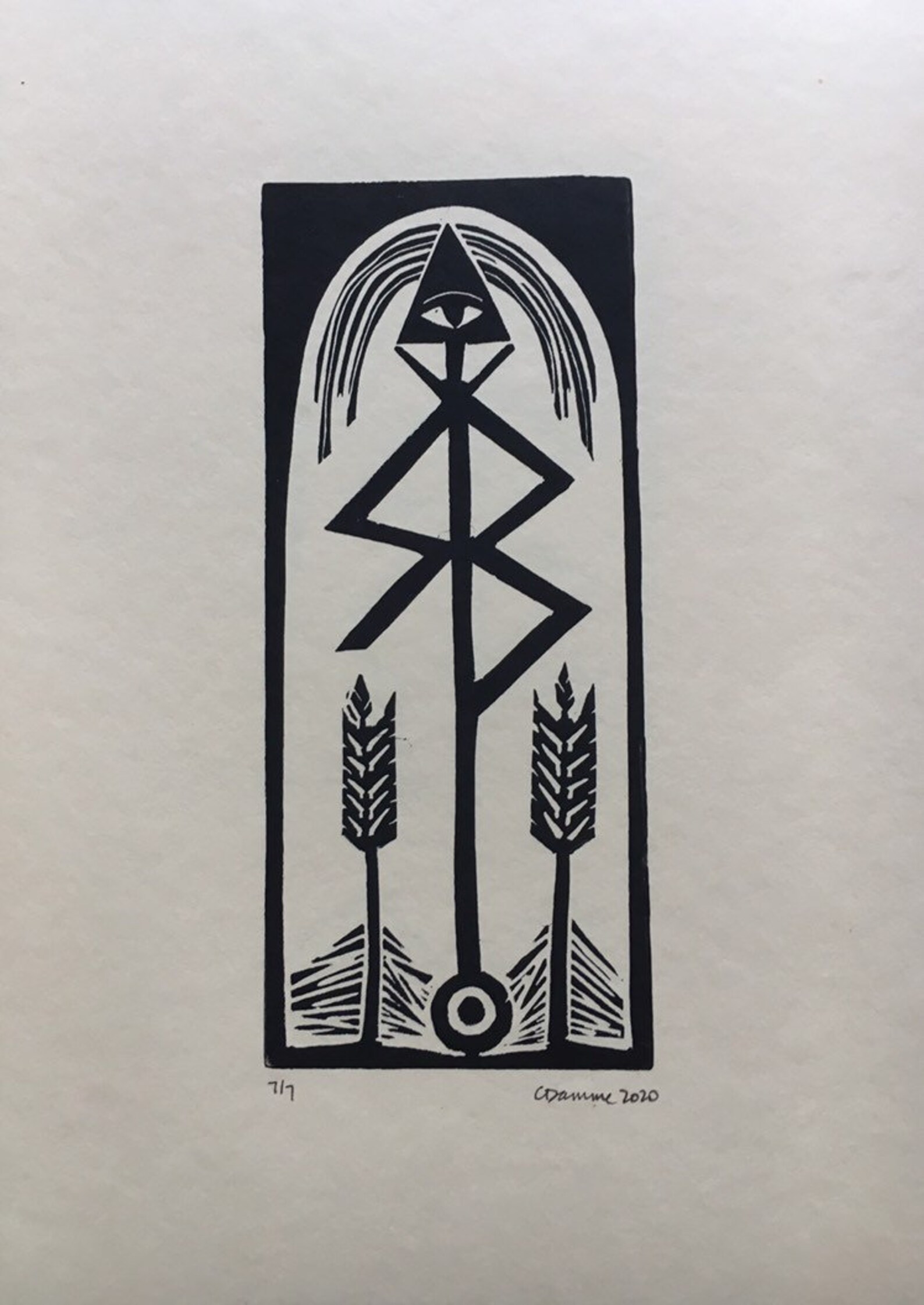 Sigil for Peace and Positive Growth originele handgedrukte | Etsy