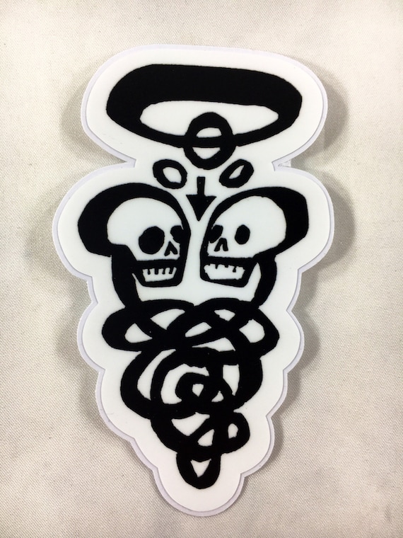 Entangled Souls 4 Black and White Skulls Vinyl Sticker - Etsy