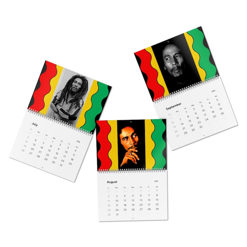Bob Marley 2026 Wall Calendar: Reggae Art, Jamaican Music Decor - Etsy UK