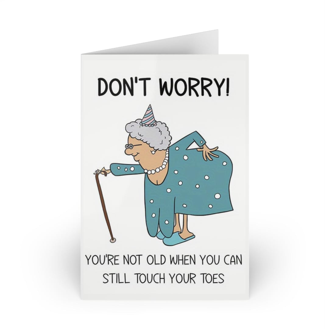 Funny Old Lady Card Funny Old Man Card ,anniversary Card, Birthday Card ...