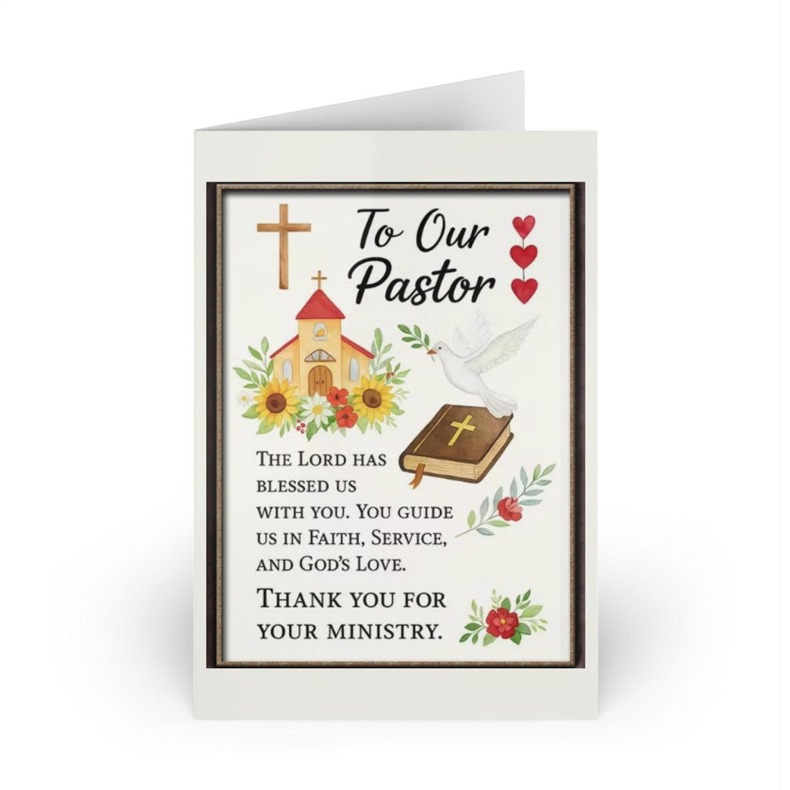 Thank You Pastor Card: Religious Christian Gift - Etsy