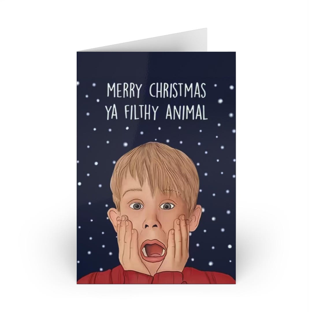 Funny Christmas Card: Ya Filthy Animal Holiday Greeting - Etsy