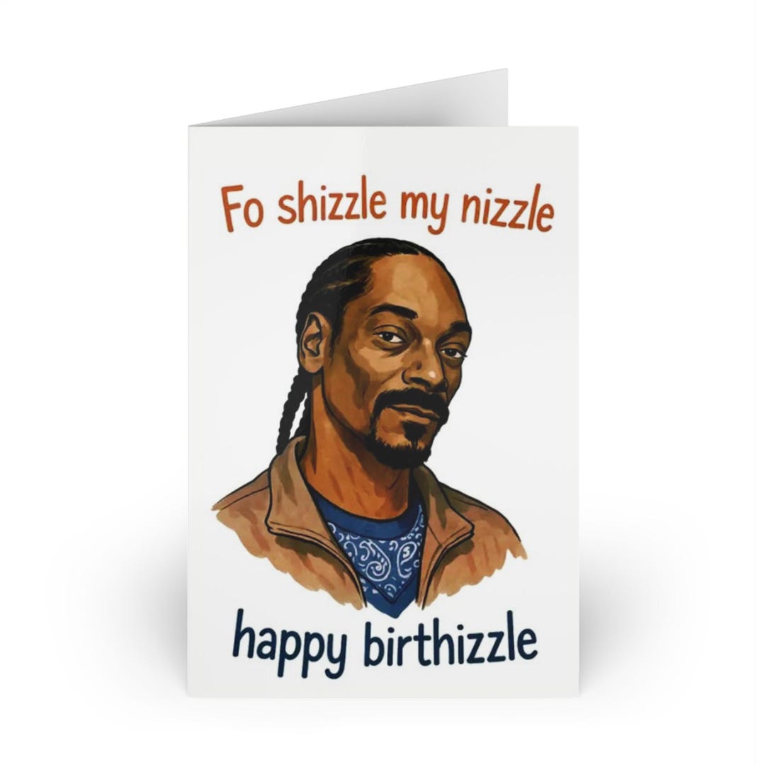 Funny Rapper Birthday Card, Hip Hop Greeting - Etsy