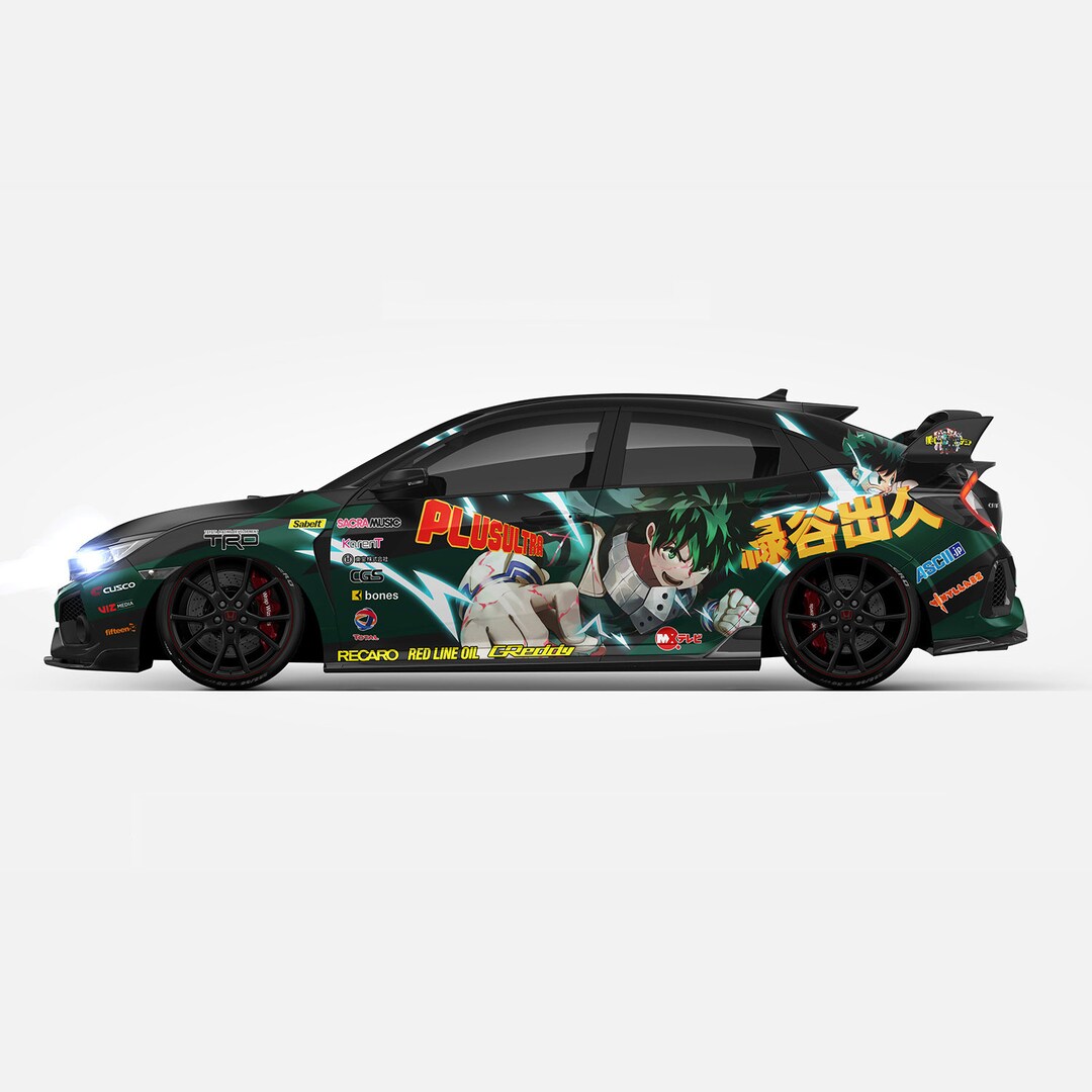 My Hero Academia Izuku Midoriya Car Both Sides Wrap Itasha Decals ...
