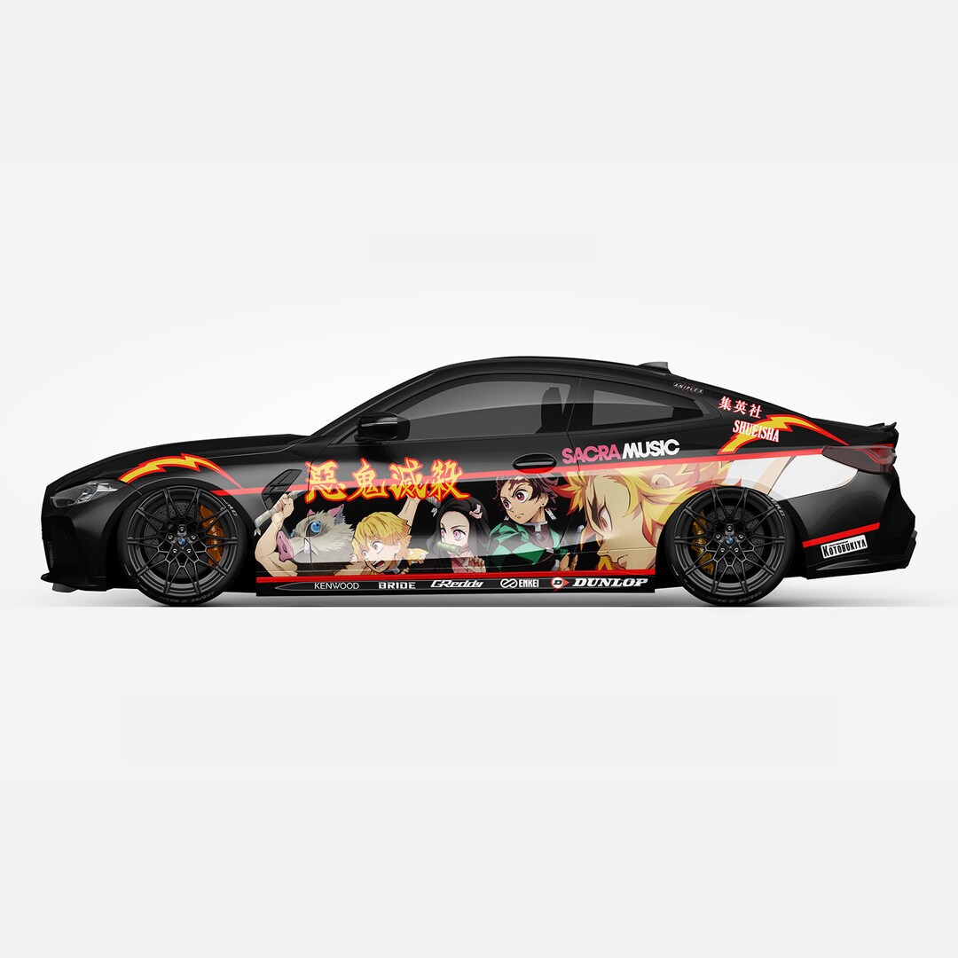 Demon Slayer Nezuko Tanjiro Inosuke Rengoku Car Both Sides Wrap Itasha ...