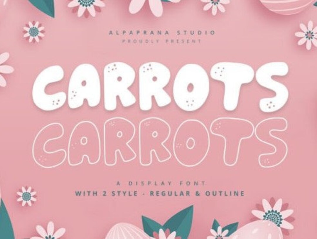 Carrots Font, Fancy Font, Brush Font, Calligraphy Font,modern Font ...