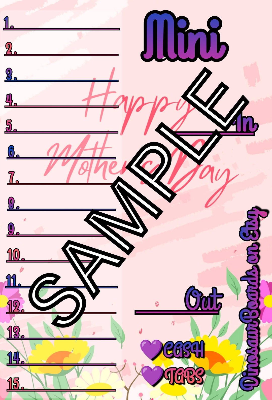 Mother's Day Mini Bingo Set - Etsy