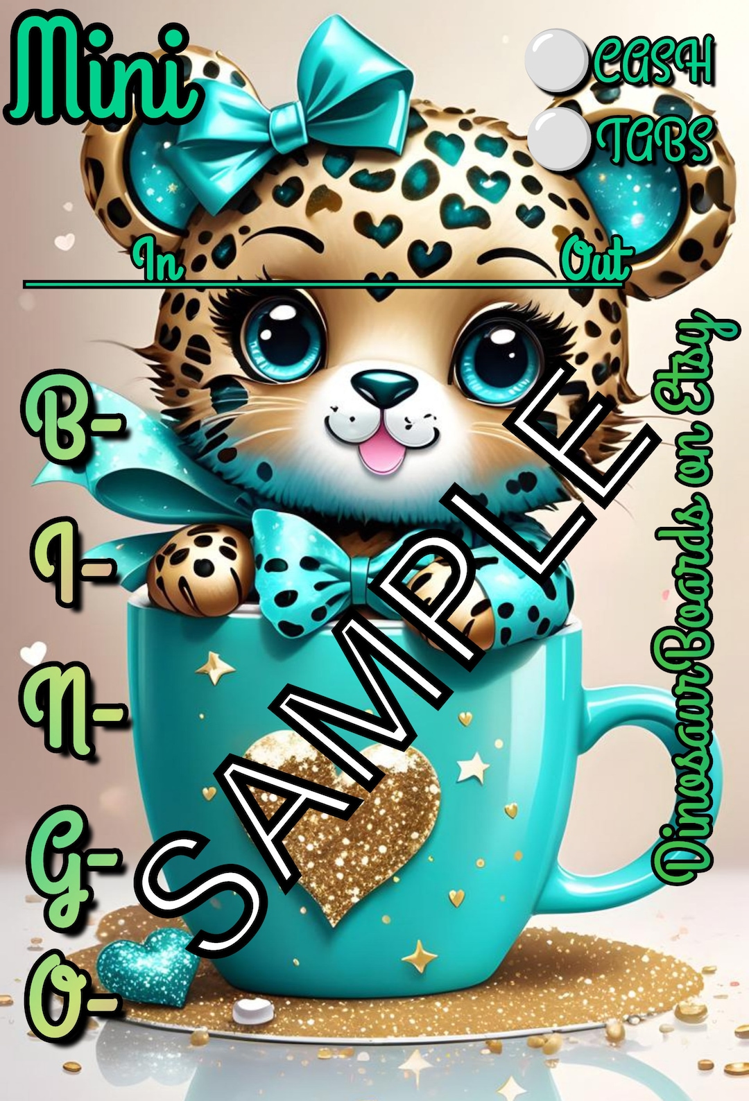 Mini Bingo Set Baby Leopard - Etsy