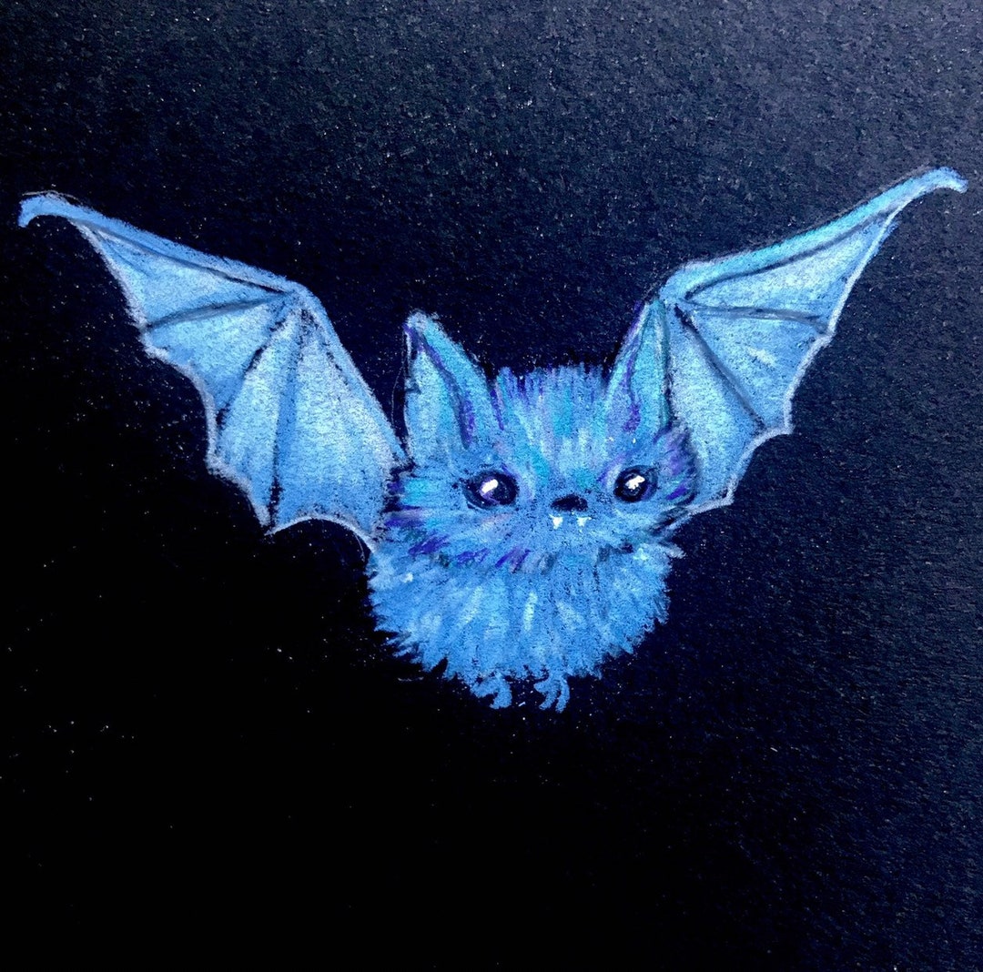 C.C. Cotton Candy Bat Mini Print - Etsy