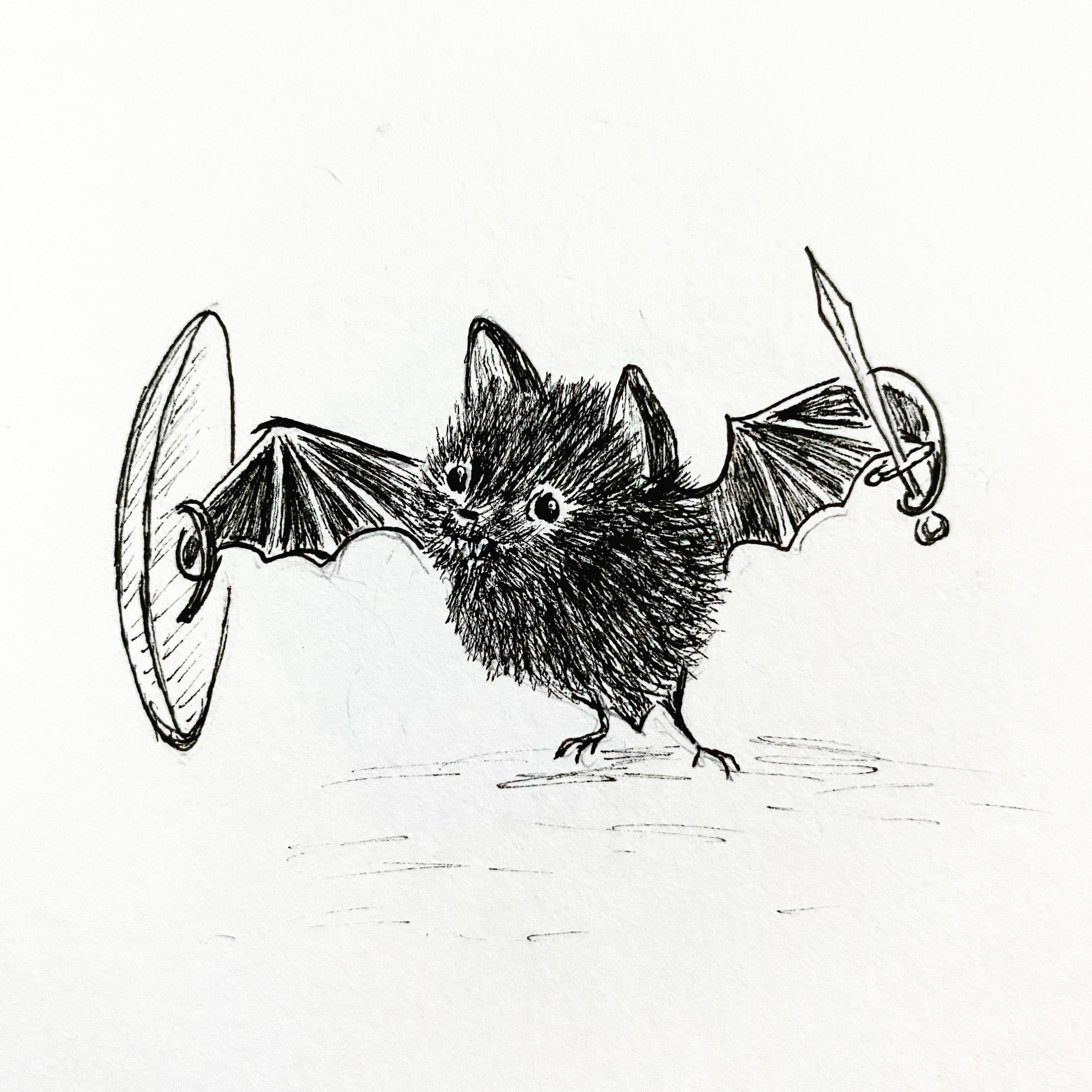 The Protector Print of Ink Drawing - Etsy