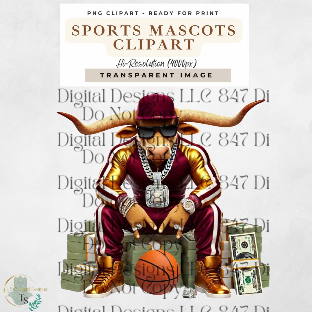 Sports Longhorns | Swag Longhorn | Hip Hop Mascot | Basketball Design ...