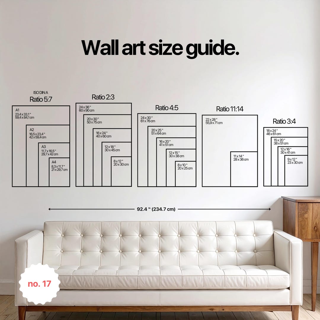 Wall Art Size Guide Ratio Frame Size Guide Print Size Chart Wall Art ...