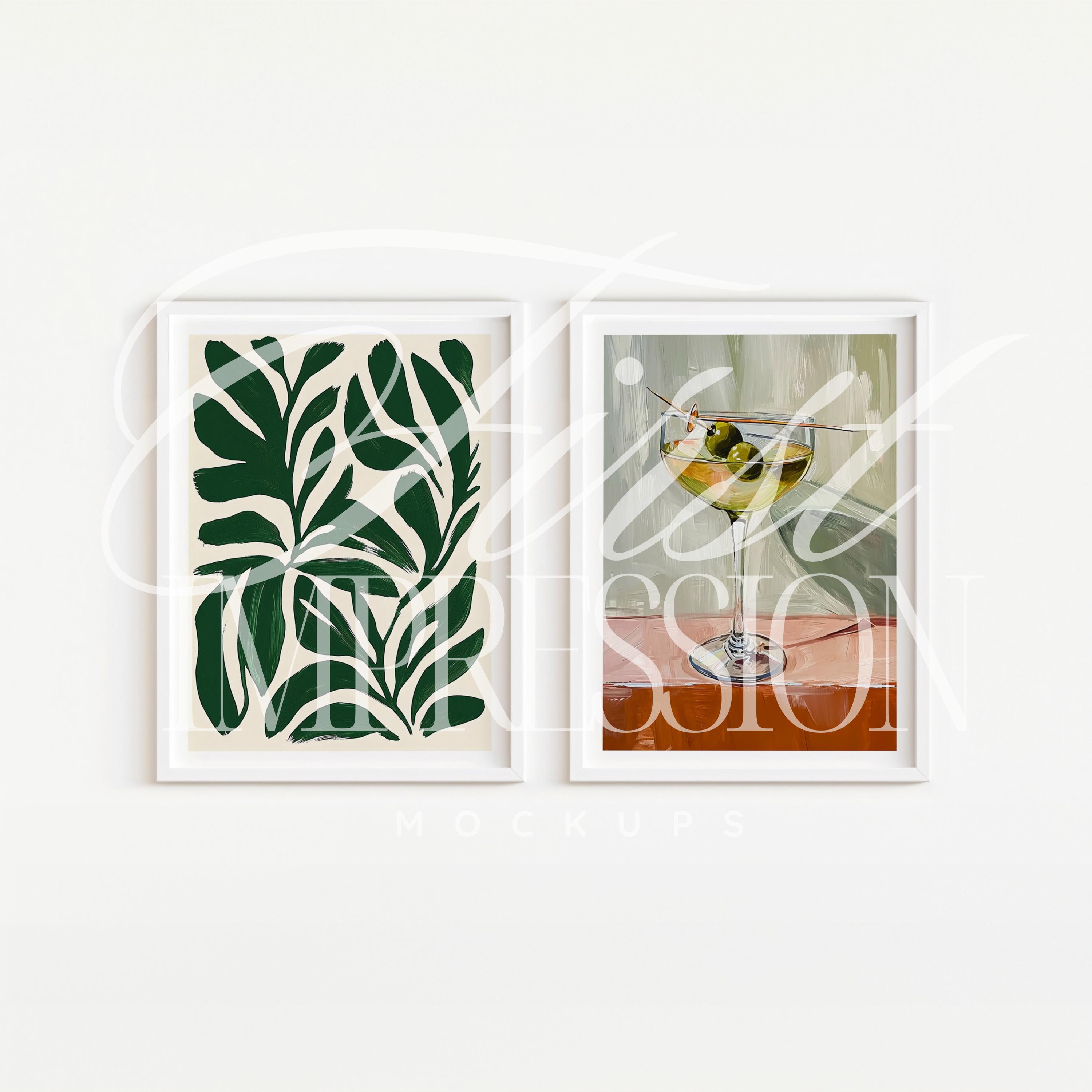 2 Frame Mockup Set, Din A Ratio Mockup Frame for Artwork Display, Wall ...
