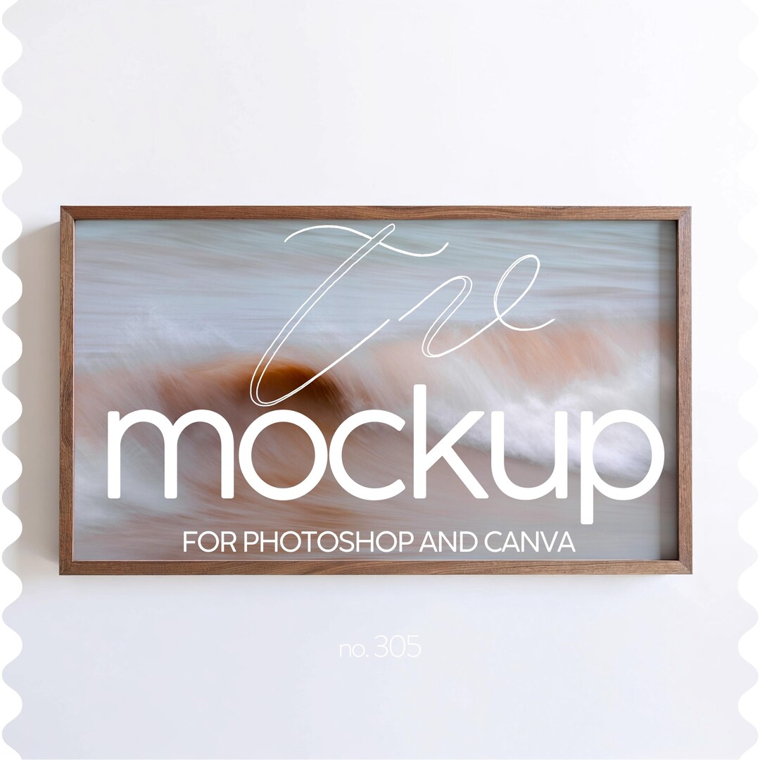 Samsung Frame Tv Mockup, 16x9 Ratio, Psd & Png - Etsy