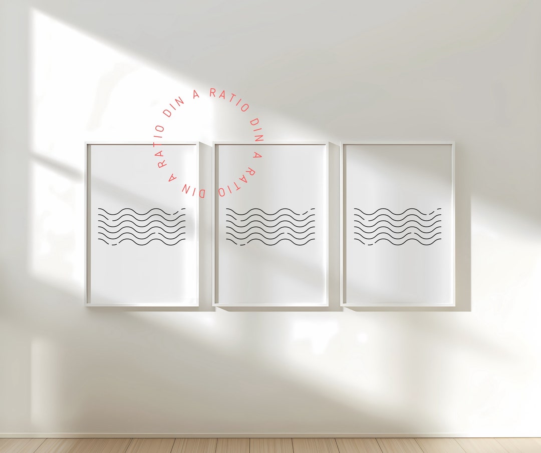 JPG PSD 3 Frames Mockup Din A Ratio Mockup for Wall Art Frame Template ...