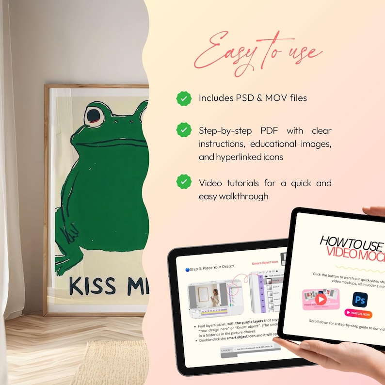 Animated Video Frame Mockup PSD: 10 Smart Objects (digital Download) - Etsy