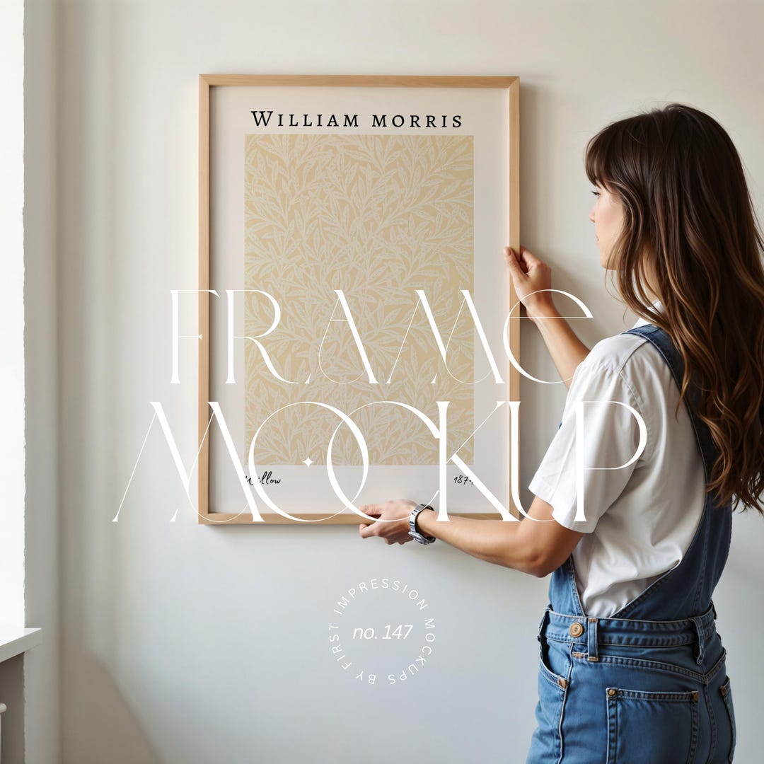 Person With Frame Mockup Din A, PSD Frame Mockup With Person, Hands ...