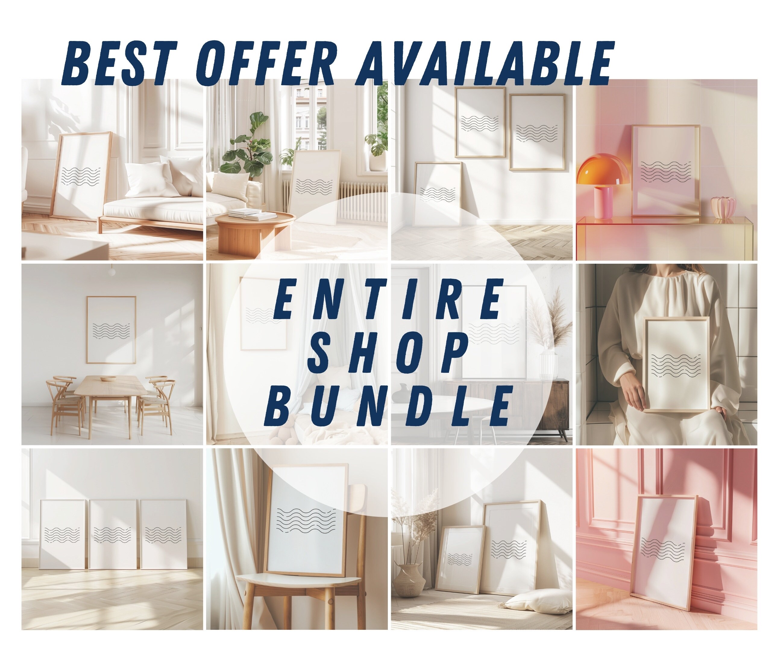 JPG PSD 4 Frame Mockup Gallery Wall Mockup Set of 4 Frame Template Wall ...