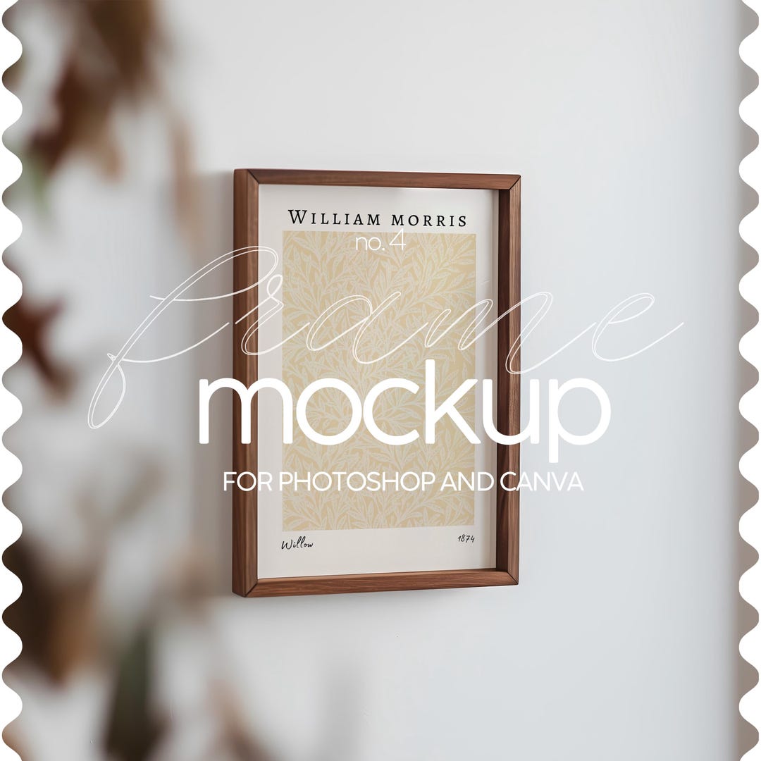 Wooden Frame Mockup for Posters Mockup 2x3 Wooden Frame Mockup Artwork ...