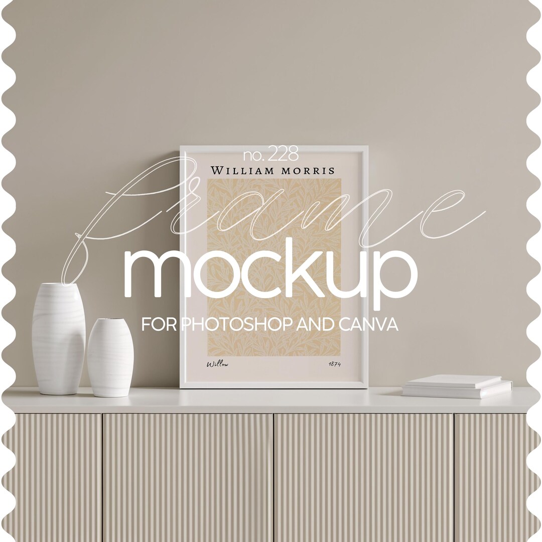 Minimal Frame Mockup Din A, Simple Frame Mockup for Artwork Display ...