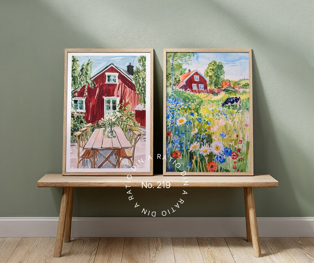 2 Frame Mockup Set, PSD Din A Frame Mock Ups for Art, Set of 2 Frames ...