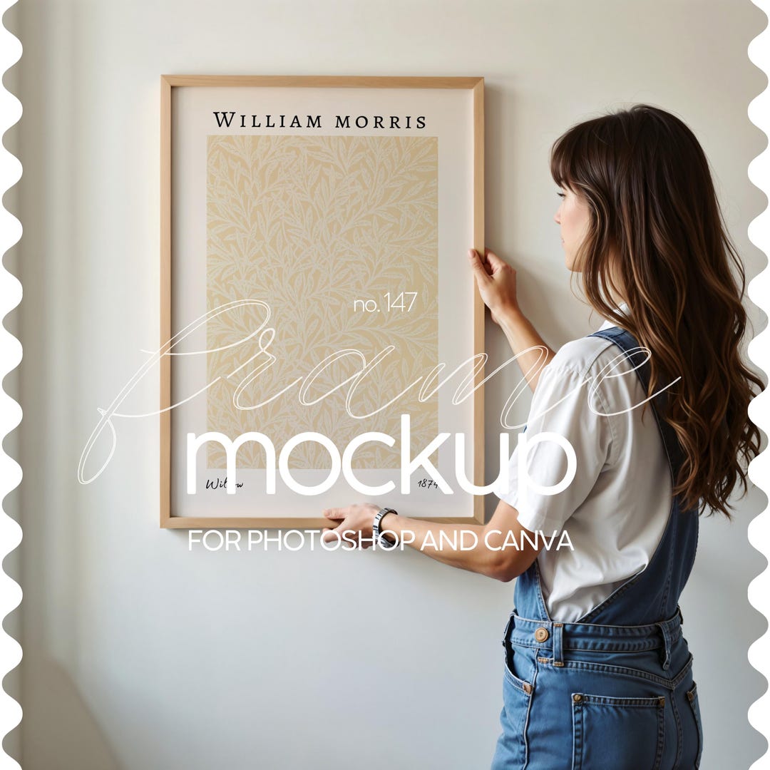 Person With Frame Mockup Din A, PSD Frame Mockup With Person, Hands ...