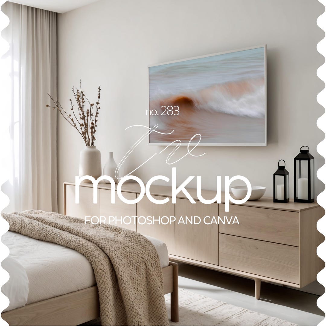 16x9 Frame TV Mockup, Modern Digital TV Frame Mockup, Psd Frame TV Art ...