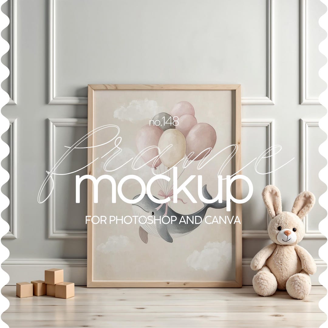 PSD Nursery Frame Mockup 3x4 Ratio, Kids Room Mockup Frame, Nursery ...