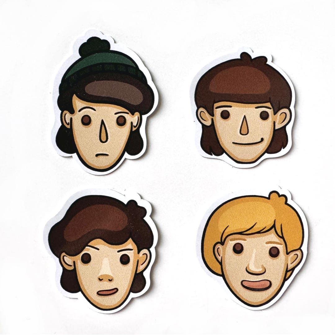 Monkee Stickers - Mike , Davy , Micky & Peter - Etsy