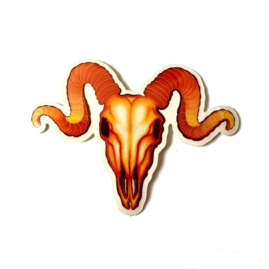 Ram Skull Sticker - Etsy