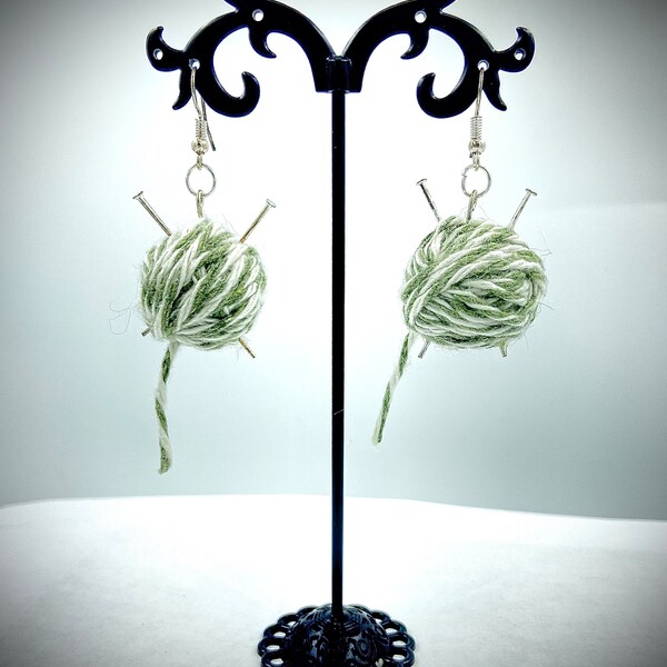 Knitting Earrings - Etsy