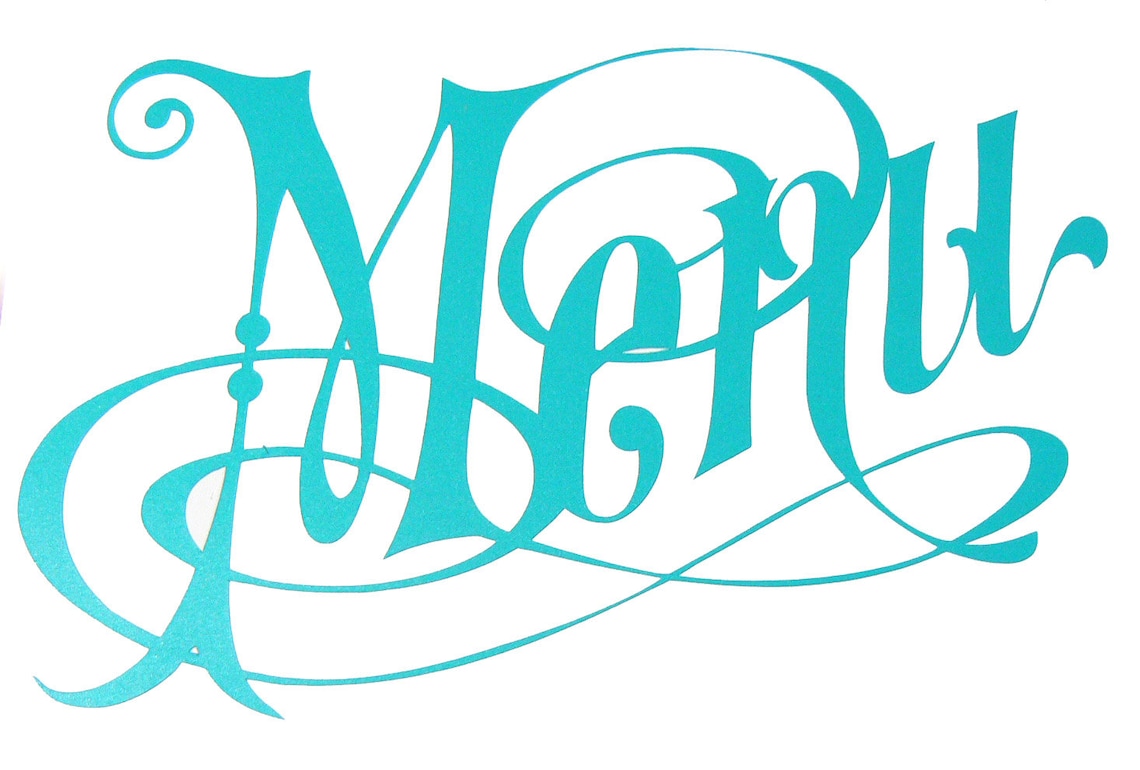 Fancy Menu Word Art Vinyl Decal Decor Great for Menu Boards - Etsy