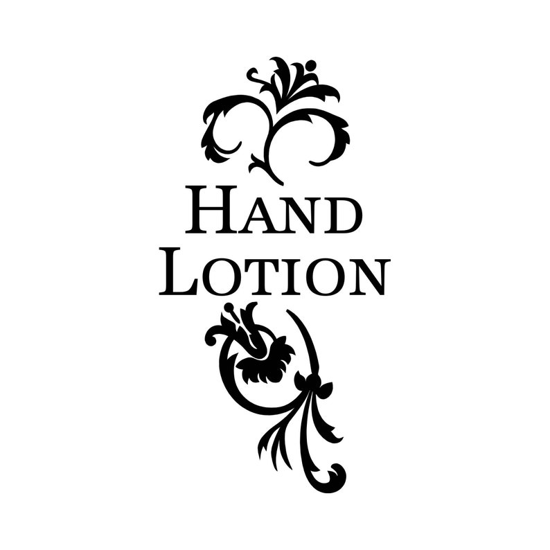 Hand Lotion Art Vinyl Container Bottle Label Decal - Etsy