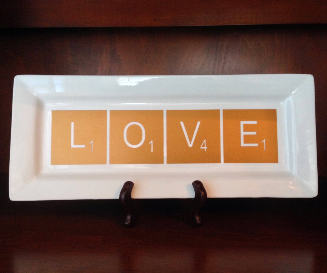 LOVE Word Game tiles Vinyl Decal, Approximately 2.8 X 11.8, Choose Your ...