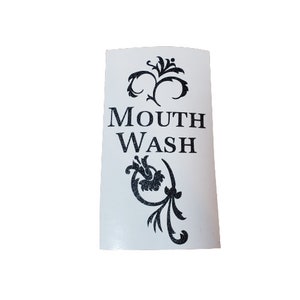 Mouthwash Art Vinyl Container Bottle Label Decal - Etsy